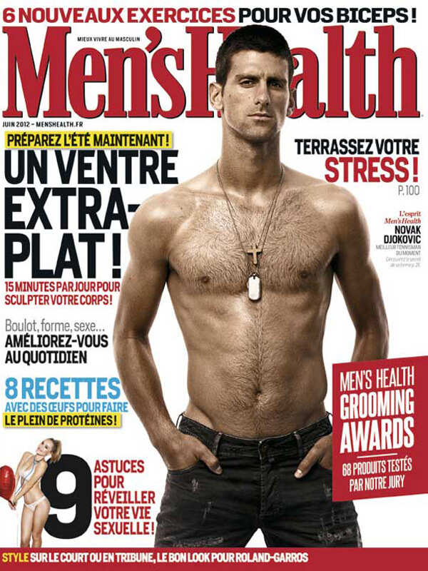World's No. 1 tennis player Novak Djokovic graced Men's Health magazine ...