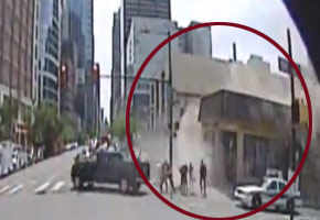 Dramatic building collapse caught on camera
