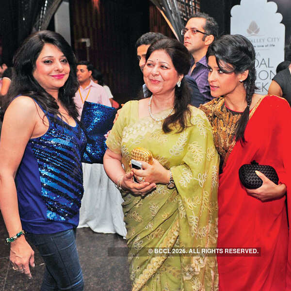 (L-R) Alka Bali, Subhalakshmi Khan and Rima Mehra during the pre-show ...