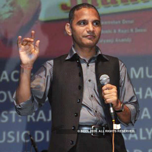 Anil Bajpai during a tribute concert to Mohd Raif, held at Siri Fort ...
