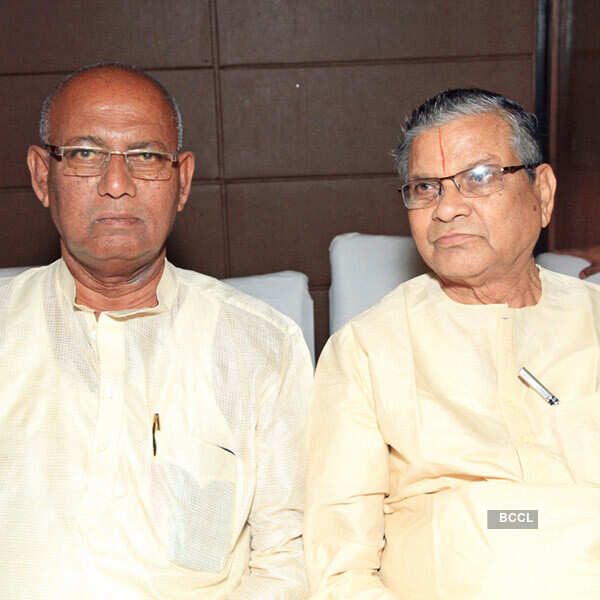 Gurunath Reddy and T Srinivas Chari clicked during the special screening the screening of Manu ...