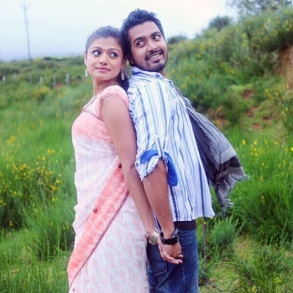 Jayati Guha and Kandha in a still from the Tamil movie Angusam