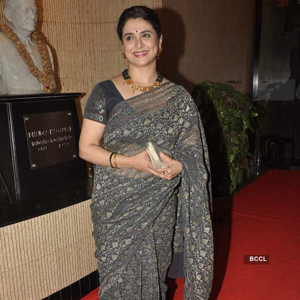 Supriya at the book launch event, held at Bhaidas Hall in Mumbai.