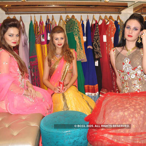 Models during the Rabhya store launch, held at South Ex II, New Delhi ...
