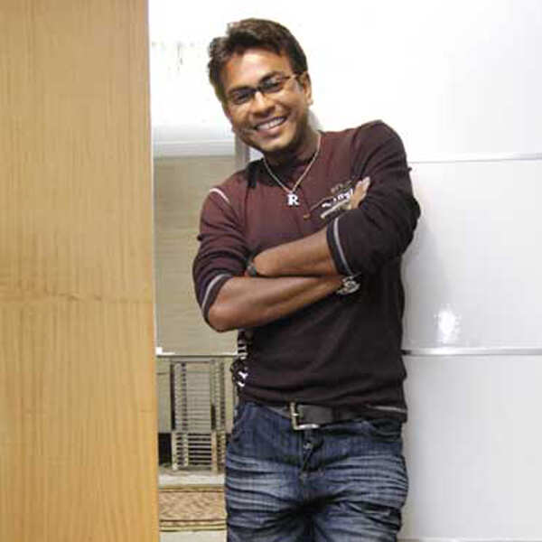 Rudranil strikes a pose during a photoshoot.