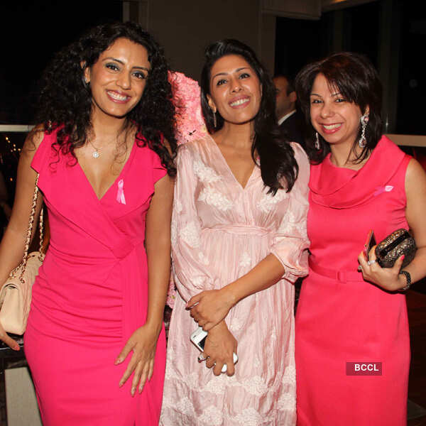 Parveen Dusanj with Reshma Merchant (C) during charity dinner hosted ...