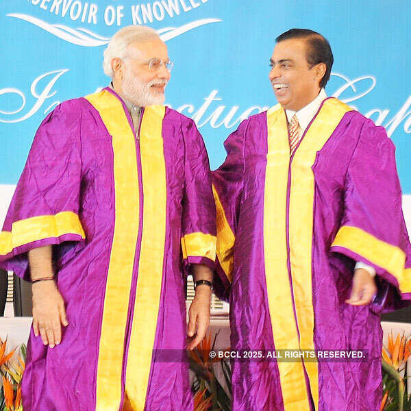Narendra Modi ,Gujarat's chief minister with Mukesh Ambani, chairman of ...