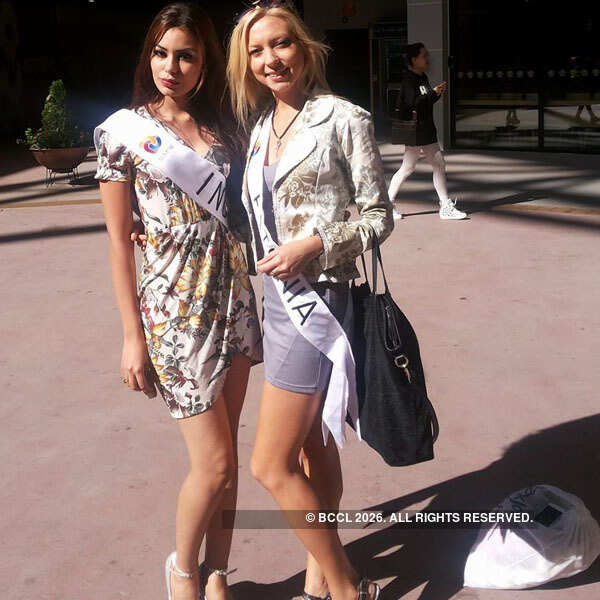 Srishti Rana's candid moments at Miss Asia Pacific World 2013