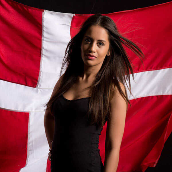 Miss Universe contestants pose with their national flags