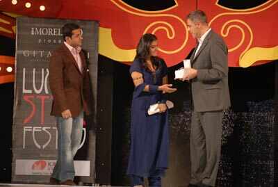 A model walks the ramp during the day one of Gitanjali luxury style ...