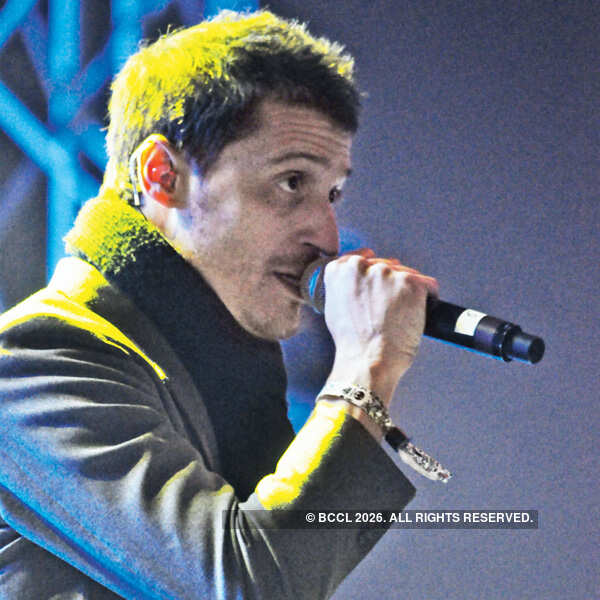 Paul Meaney of Mutemath performs during the second edition of the NH7 ...