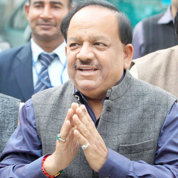 BJP chief minister candidate Dr Harsh Vardhan after his victory in New ...
