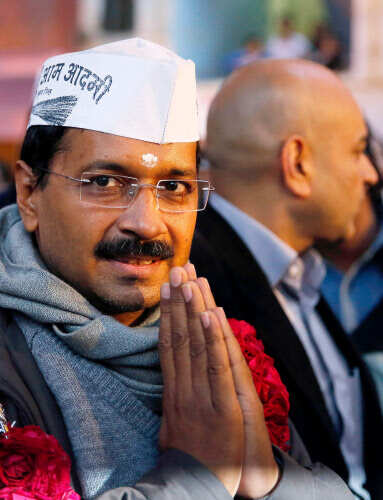 Arvind Kejriwal takes oath as youngest Delhi chief minister.