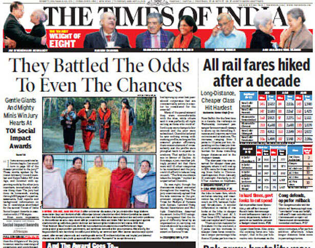 Making history with TOI cover'edge'
