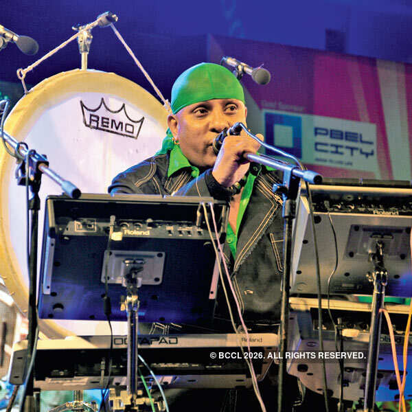 Sivamani performs during a musical evening, held in Hyderabad