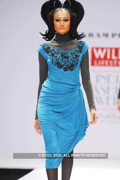 Krishna Somani displays an outfit from designer Vikram Phadnis' fall ...