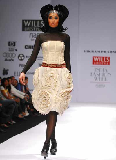 Shoot model Montu Tomar displays an outfit from designer Vikram Phadnis ...