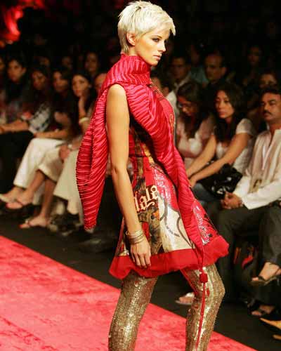 Tupur Chatterjee displays outfit from JJ Valaya's autumn/winter ...