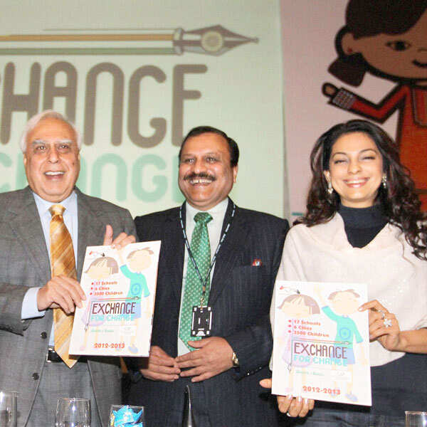 Former Miss India Juhi Chawla at 'Exchange for Change' program