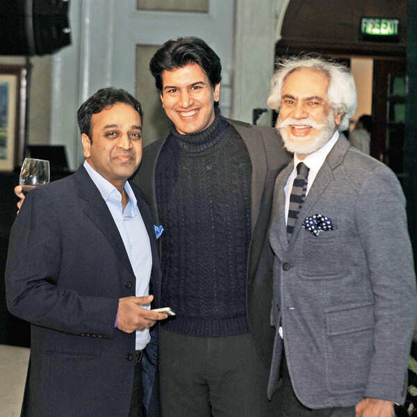 Nalin Gupta, Rishi Tej and Sunil Sethi at the book launch party of ...