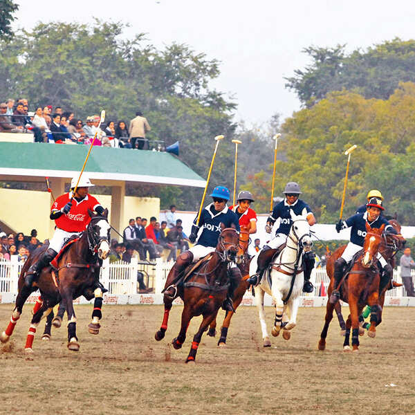 An exhibition polo match, played at Rajasthan Polo Grounds, Jaipur.
