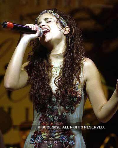 Singer Liel Kolet performs at a concert at Chowdaiah memorial hall ...