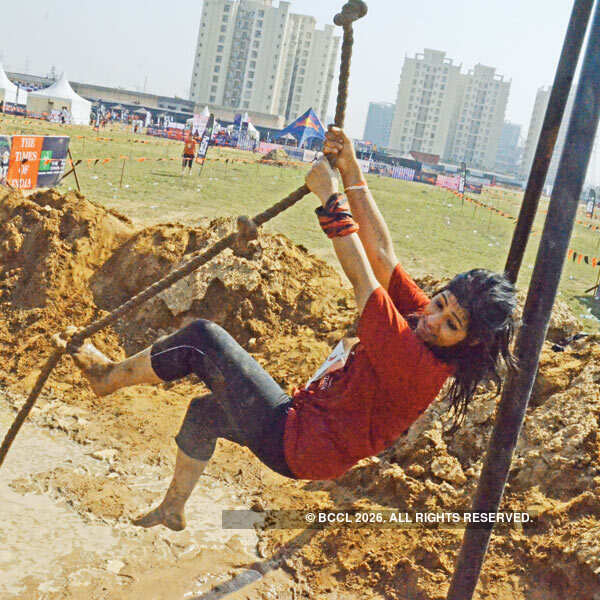 A participant during Devils Circuit, India’s biggest obstacle run ...