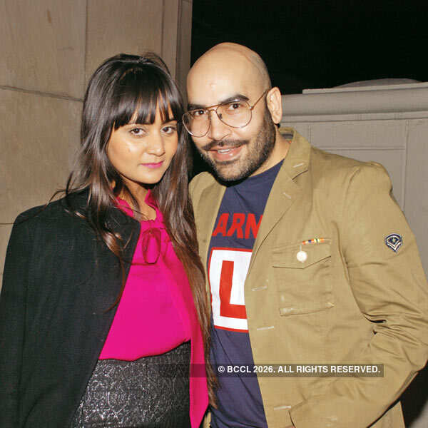 Amreen Khan and Ketan Bhatia during a party at The Grand, Delhi.