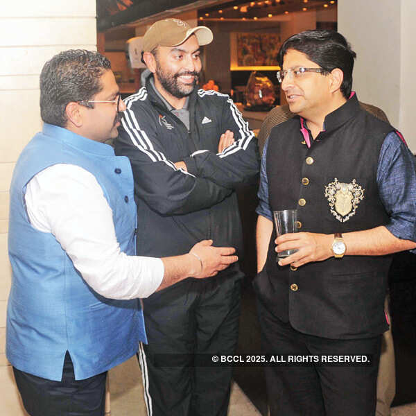 Amit Bhalla, Ronjan Sodhi and Prashant Bhalla during a party to ...