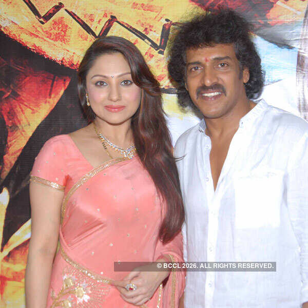 Priyanka Upendra and Upendra at the press meet of Uppi 2, in Bangalore ...