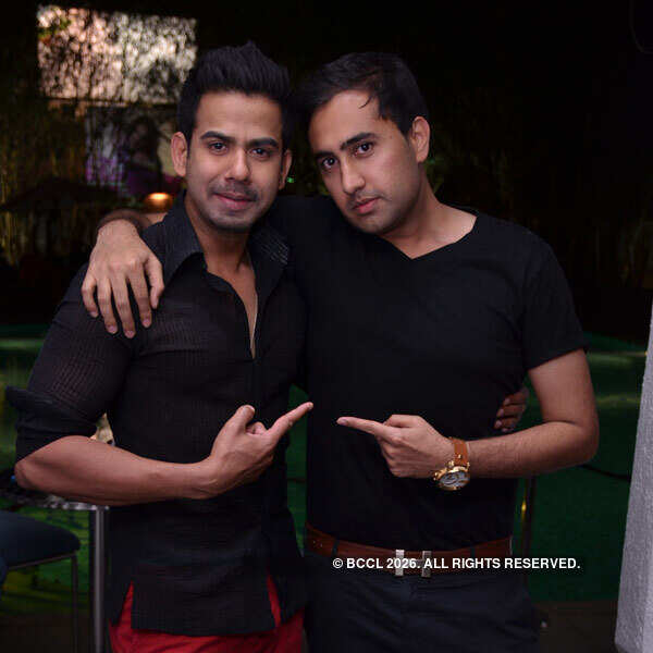 Santosh and MC Abbas during a party in Bangalore - Photogallery