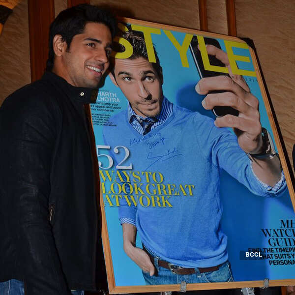 Sidharth Malhotra during the unveiling of Men's Health magazine's cover ...