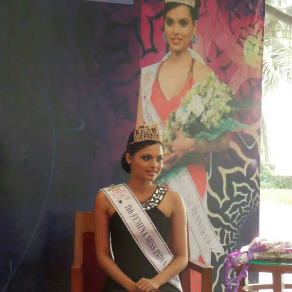 Miss India 2014 2nd runner up Gail Nicole Da Silva gets felicitated in Goa