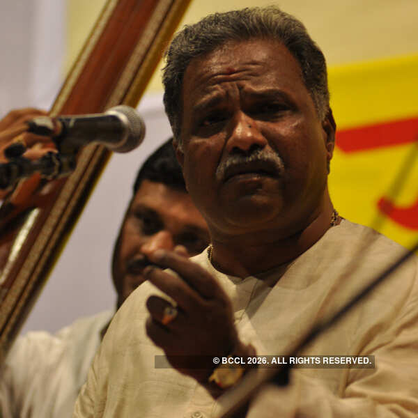 Pandit Venkatesh Kumar during the event Parampara at J U Campus in Kolkata.