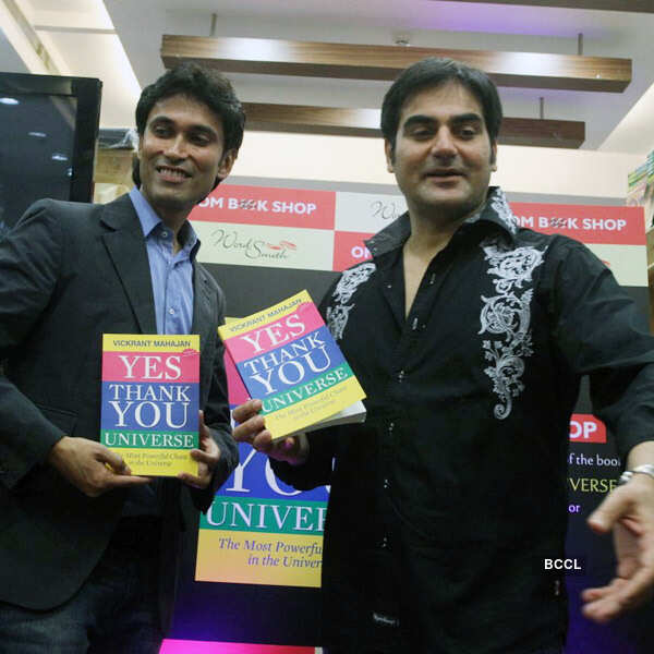 Vikrant Mahajan and Arbaaz Khan pose for a photo during the launch of ...