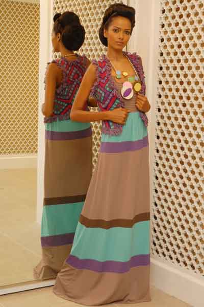 A model showcases a creation from Designer Ranna Gill's collection ...