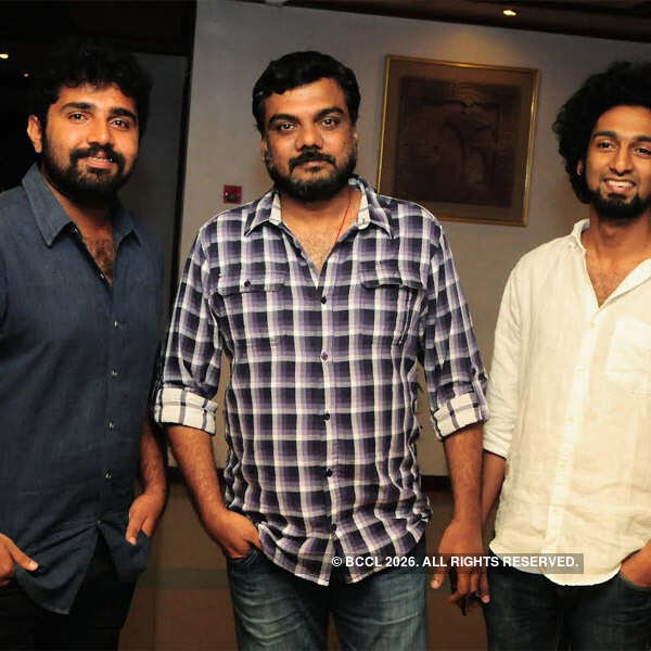 Kurian Sibi, Santhosh Eachikkanam and Anoop Mohan during the launch of ...