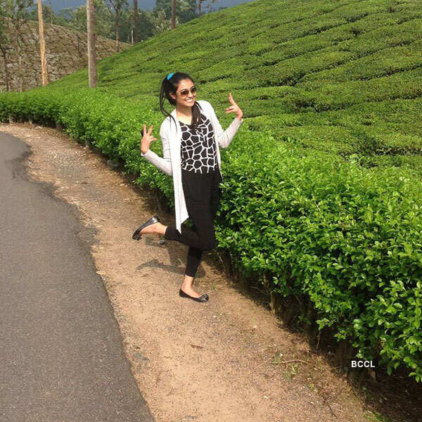 Former Miss India Neha Hinge enjoys fun time down south