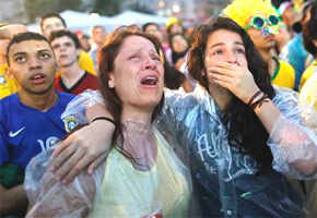 Brazil fans cry after World Cup loss