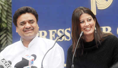 Chander Mohan, now Chand Mohammad, with his newly wed wife Anuradha ...