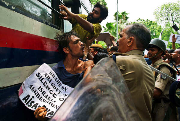Protests in India against Israel's offensive in Gaza