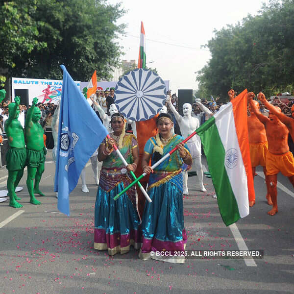Jump United performs during the Raahgiri Day, held on Independence Day ...