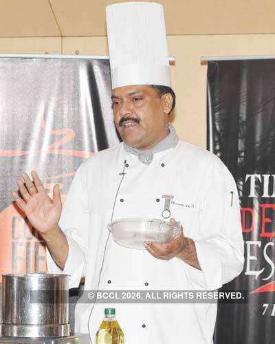 Chef Peter interacts with the audiences during food feista in Delhi ...
