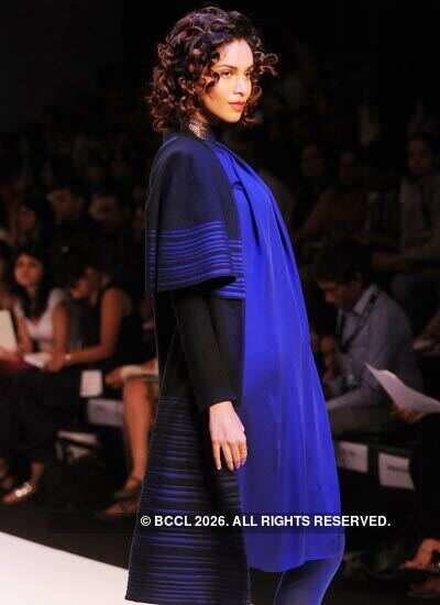 Nayanika Chatterjee showcases a creation by designers Ankur and ...