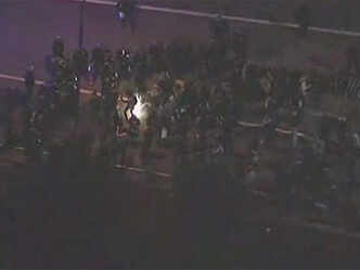 Protesters block Bay Area freeway