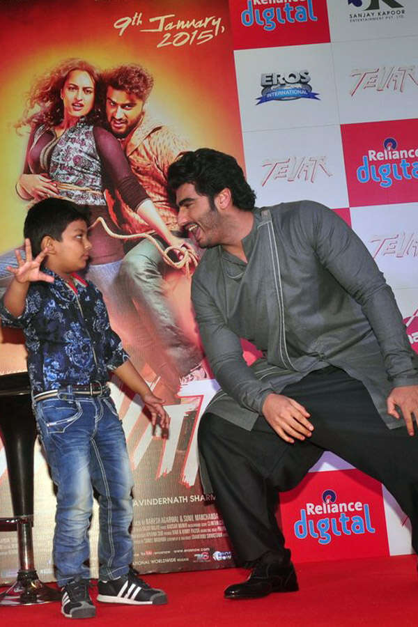 Arjun Kapoor and Sonakshi Sinha during the promotion of Bollywood movie ...