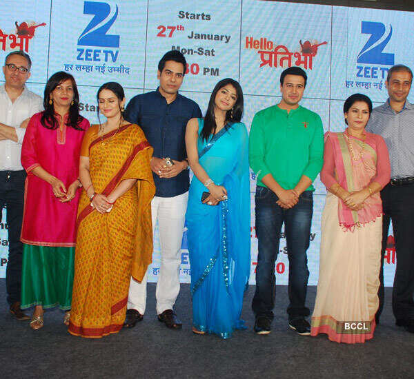 Cast and crew during the launch of Zee’s new television serial Hello ...