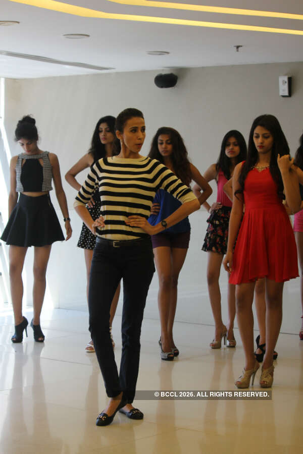 Campus Princess finalists train with ramp walk expert Alesia Raut