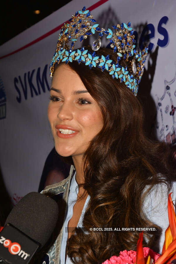 Gorgeous Miss World 2014 Rolene Strauss arrives in Mumbai