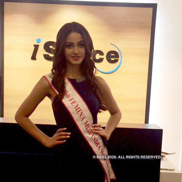 Miss India 2015 Aditi Arya at the launch of iSpace